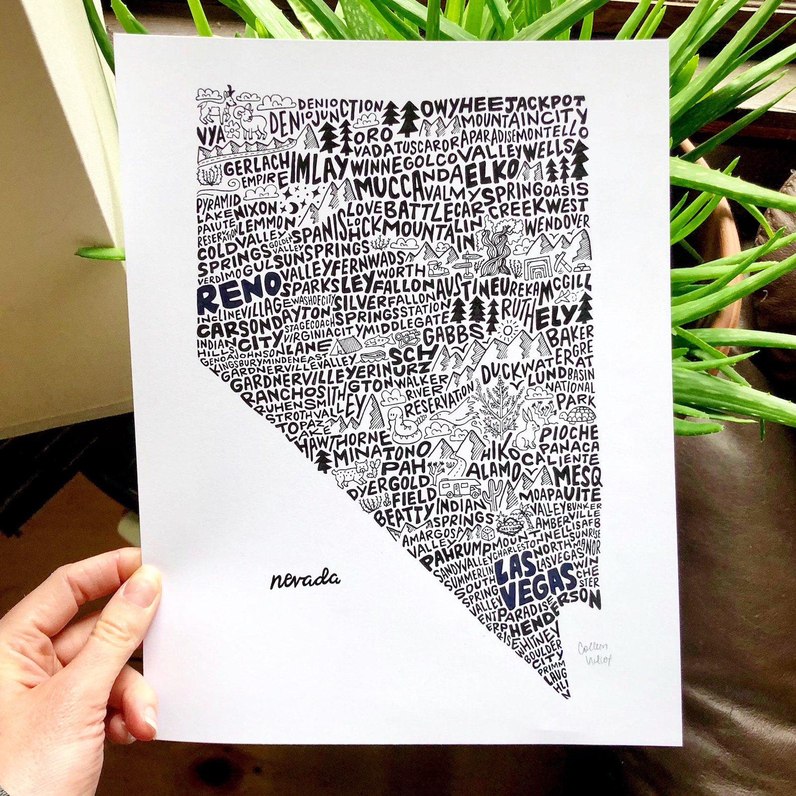 Hand-lettered Nevada Print Nevada Artwork Nevada Gift - Etsy