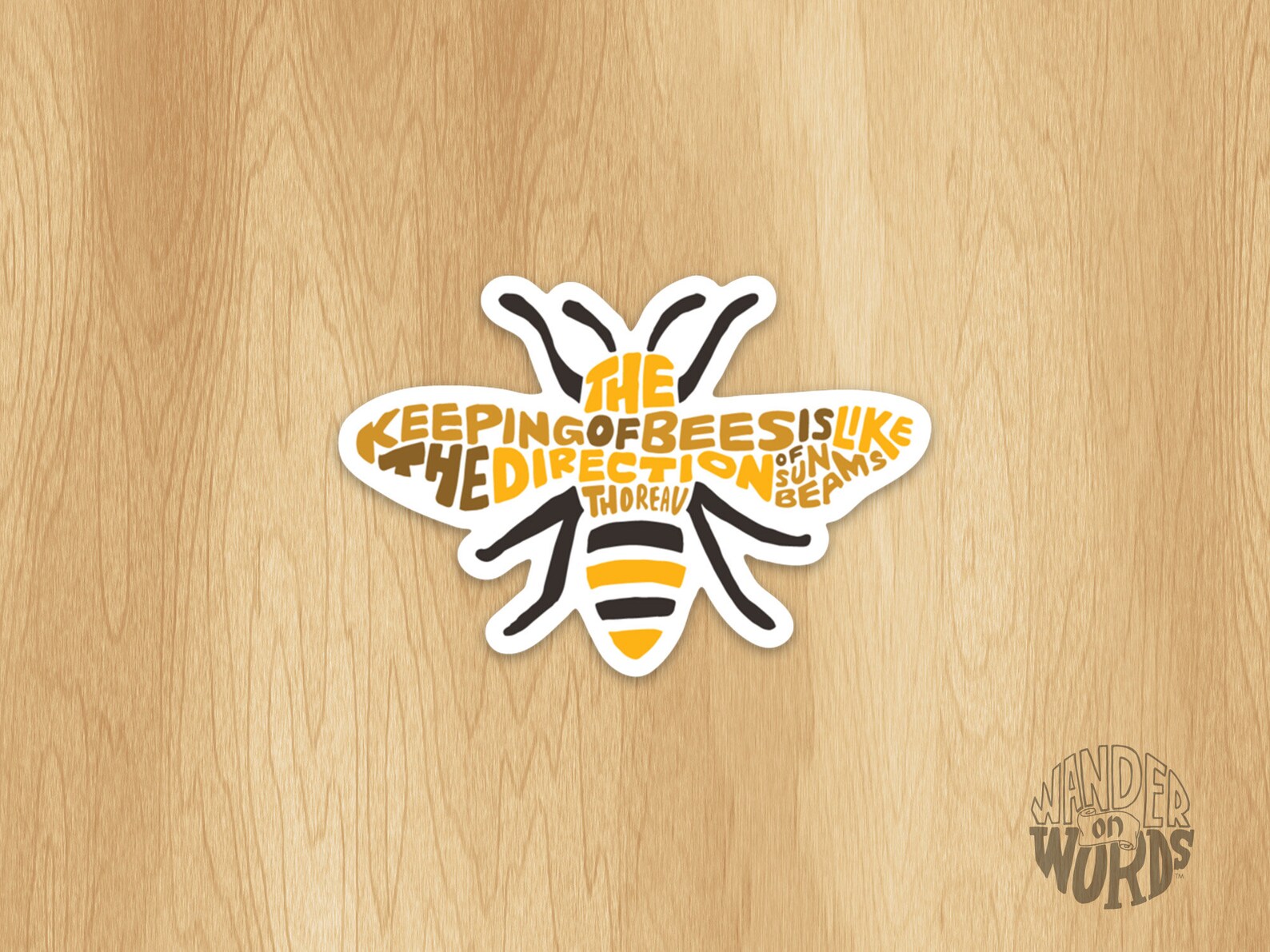 Hand-lettered Bee Sticker Keeping of Bees Sticker Beekeeper - Etsy