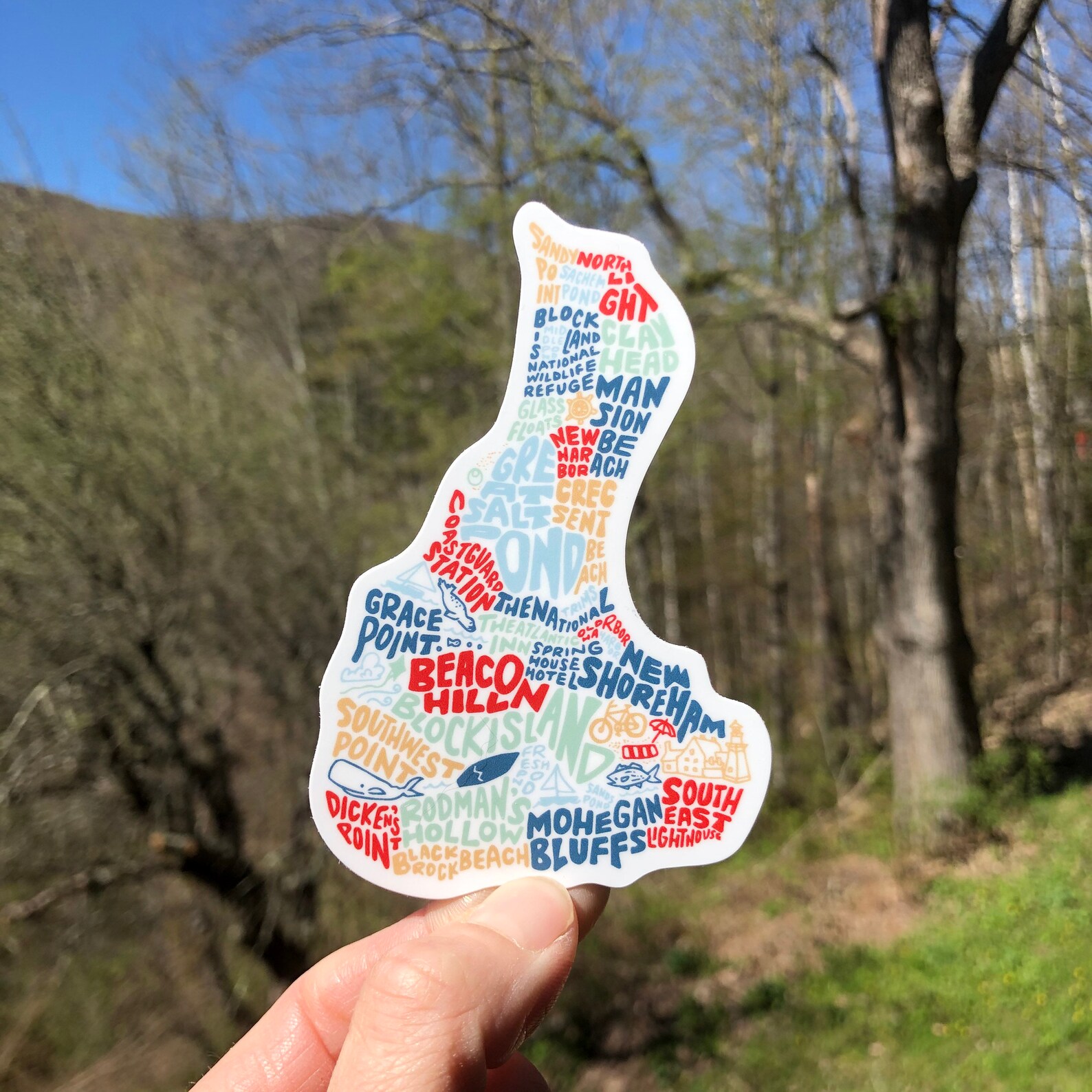 Hand-lettered Block Island Sticker Block Island Shape - Etsy Australia