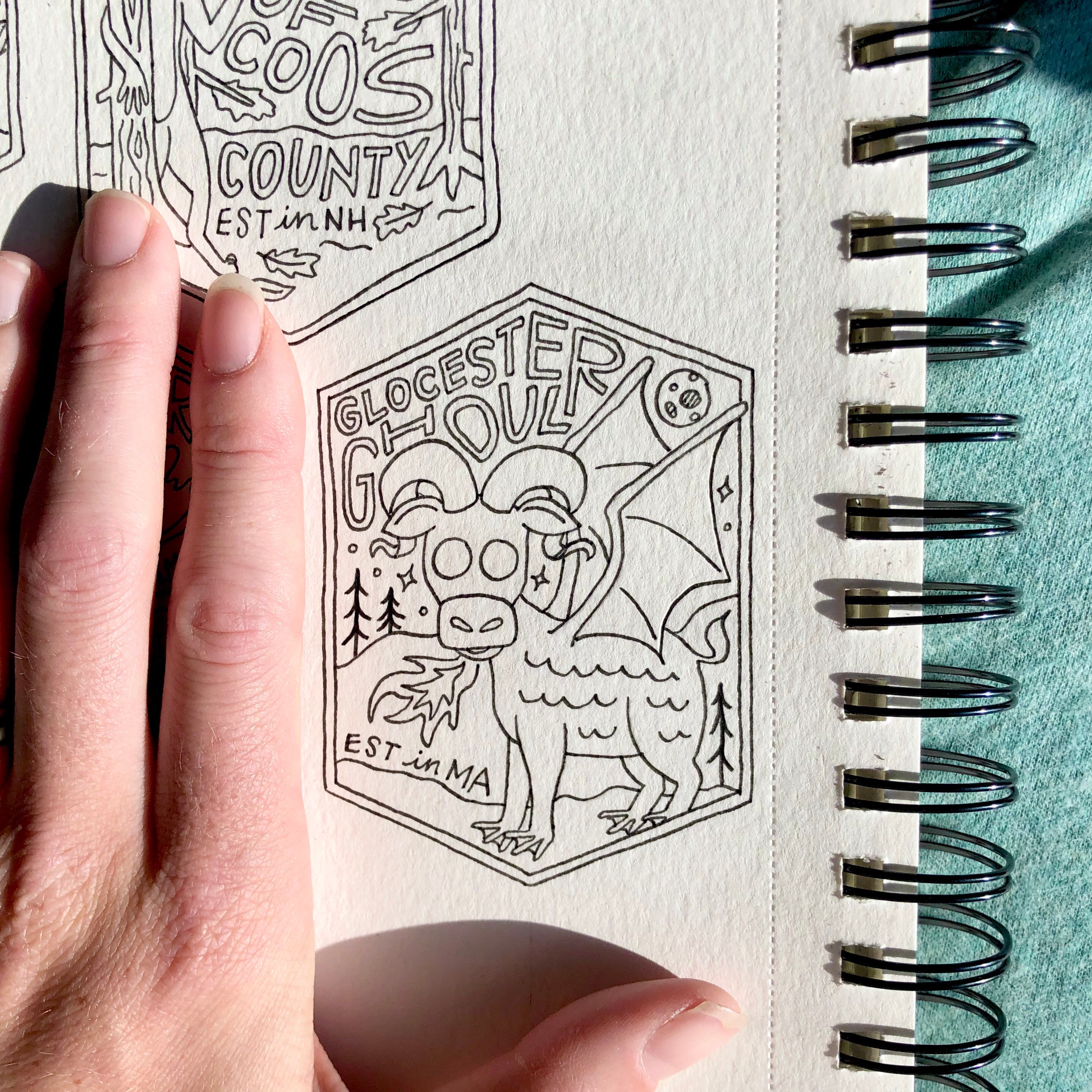 Hand-lettered Gloucester Ghoul Sticker, Rhode Island Sticker ...