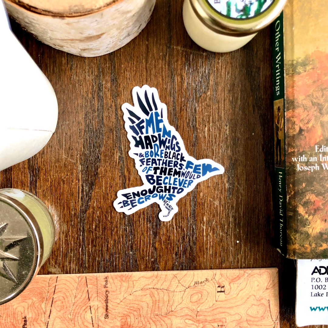 Hand-lettered Crow Sticker, Clever Crow Sticker, Inspirational Sticker ...