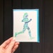 Hand-lettered Running Card, Runner Card, Blank Card, Friend Card, Any ...