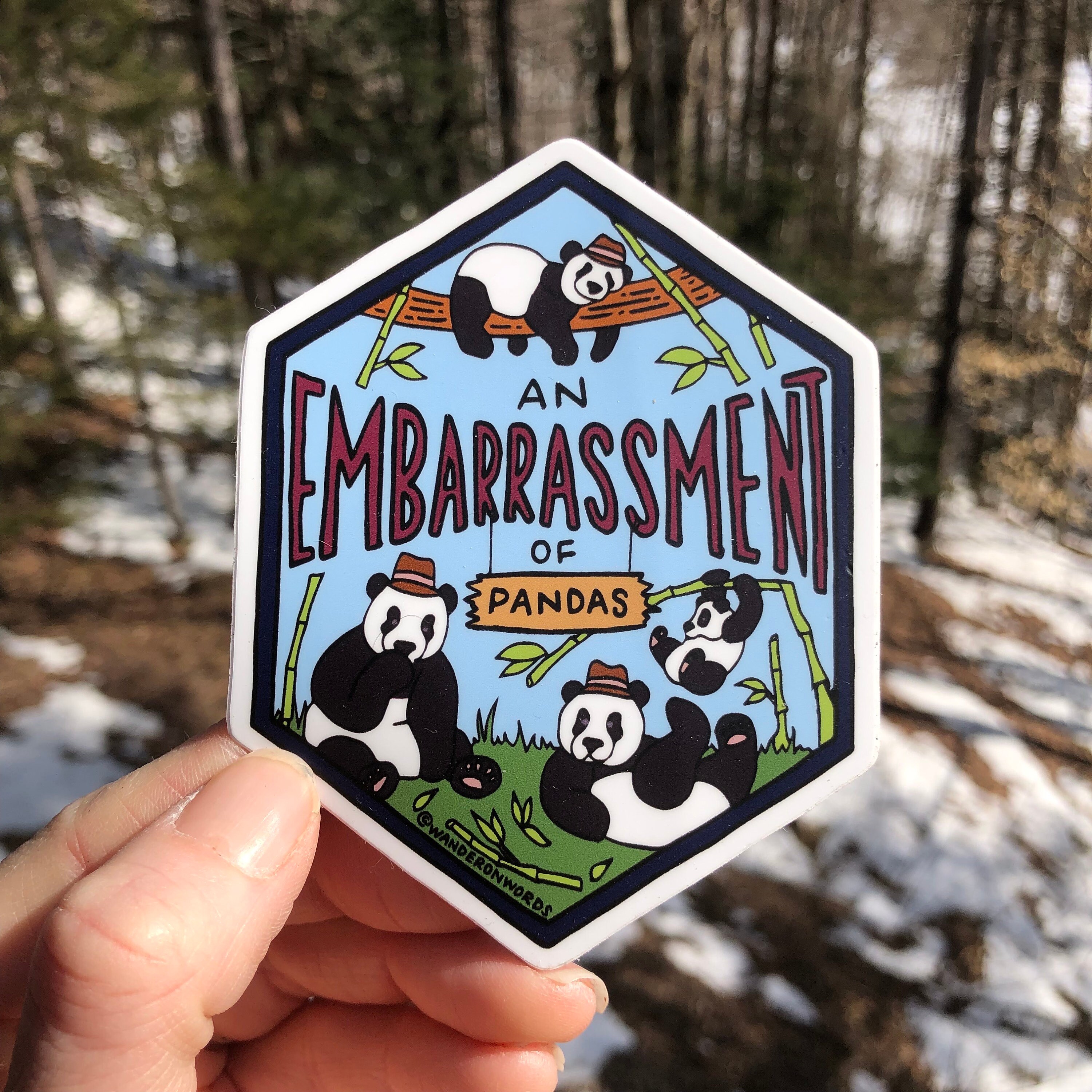 Embarrassment of Pandas Sticker, Animal Collective Sticker, Panda ...