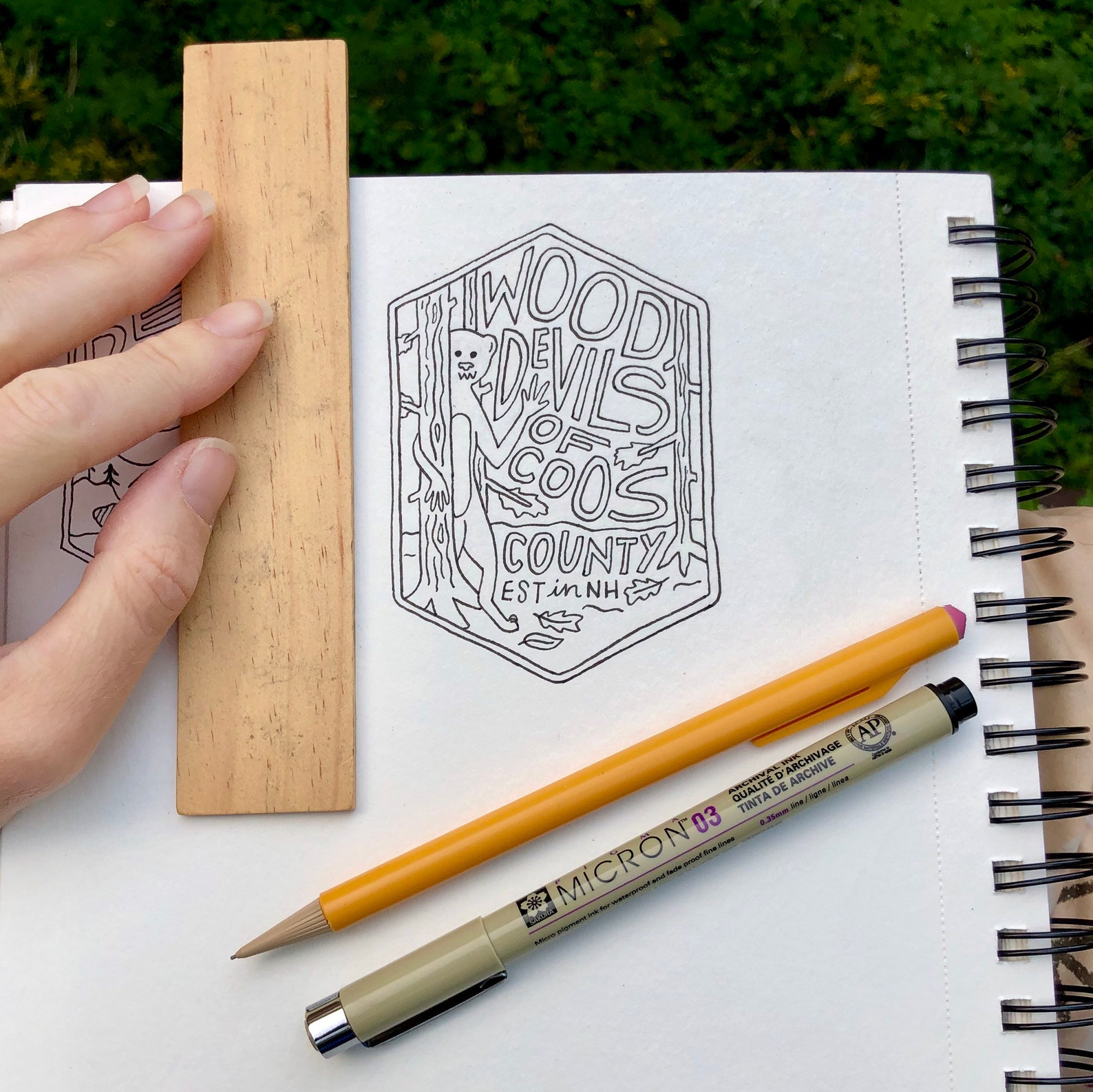 Hand-lettered Wood Devils of Coos County Sticker New - Etsy