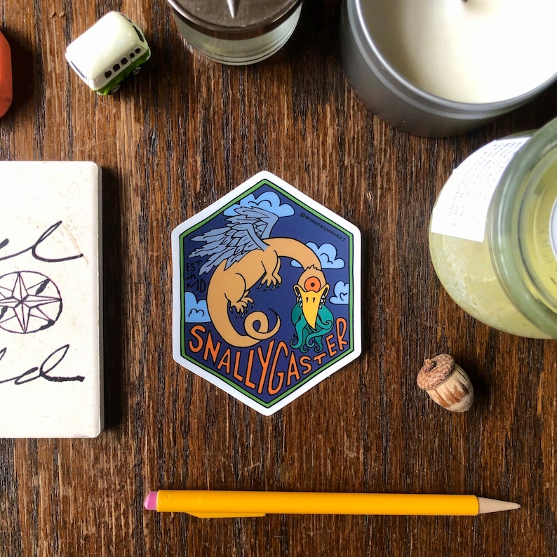 Hand-lettered Snallygaster Sticker, Maryland Critter Sticker ...