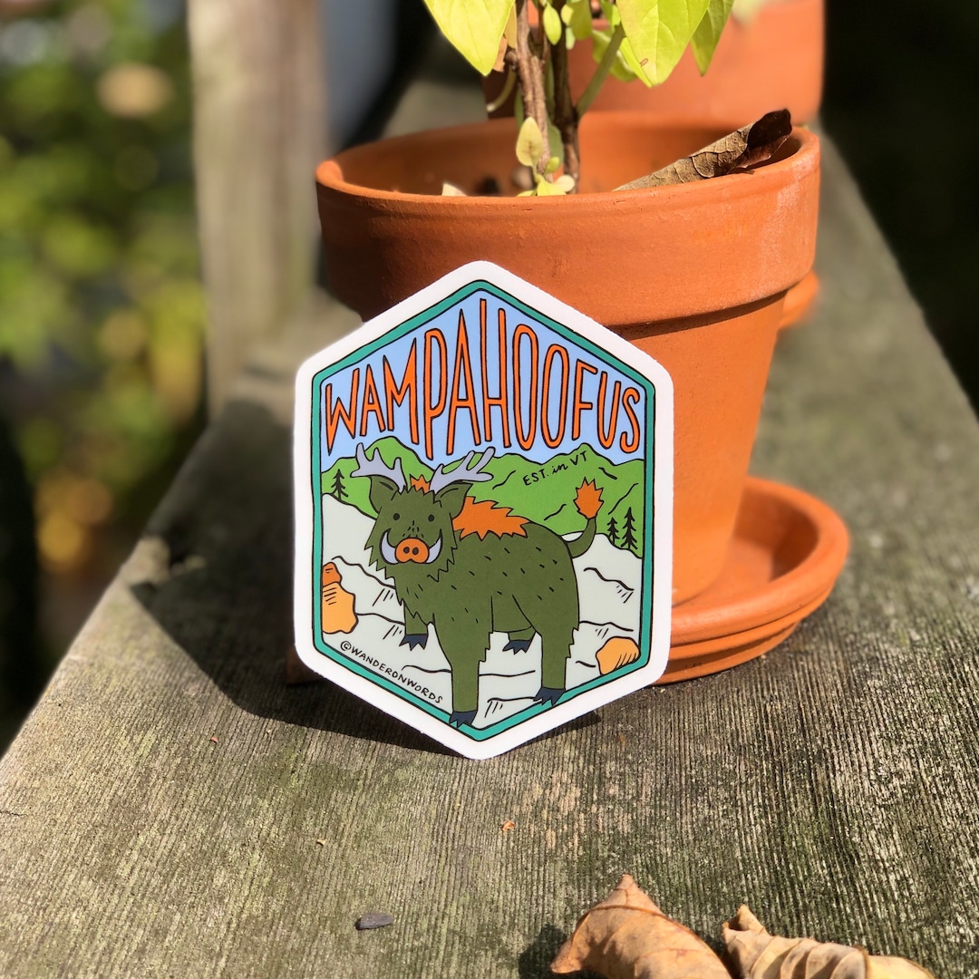 Hand-lettered Wampahoofus Sticker, Vermont Sticker, Mythological ...