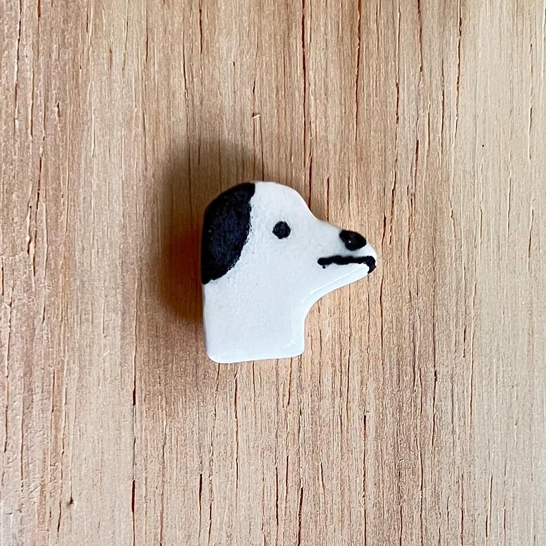 Ceramic Dog Pin - Etsy