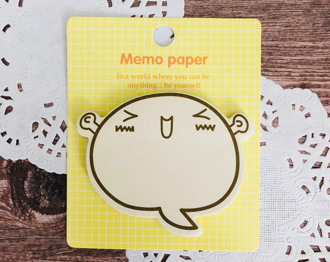 Excited Emoji Speech Bubble Sticky Notes Novelty Memo Note Set Kawaii ...