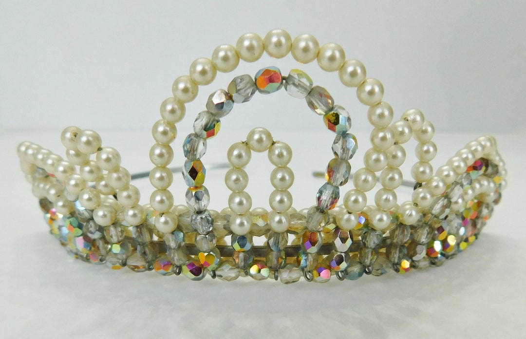 1980’s Pearl Tiara - Etsy