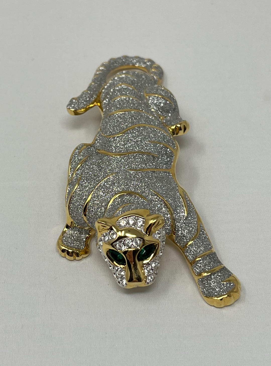 1980's Large Pave Tiger Brooch by CIRO Gold Plated - Etsy