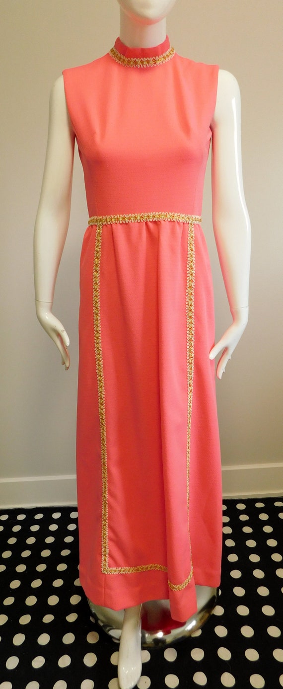 1960’s Crimplene Maxi with Trim - Gem