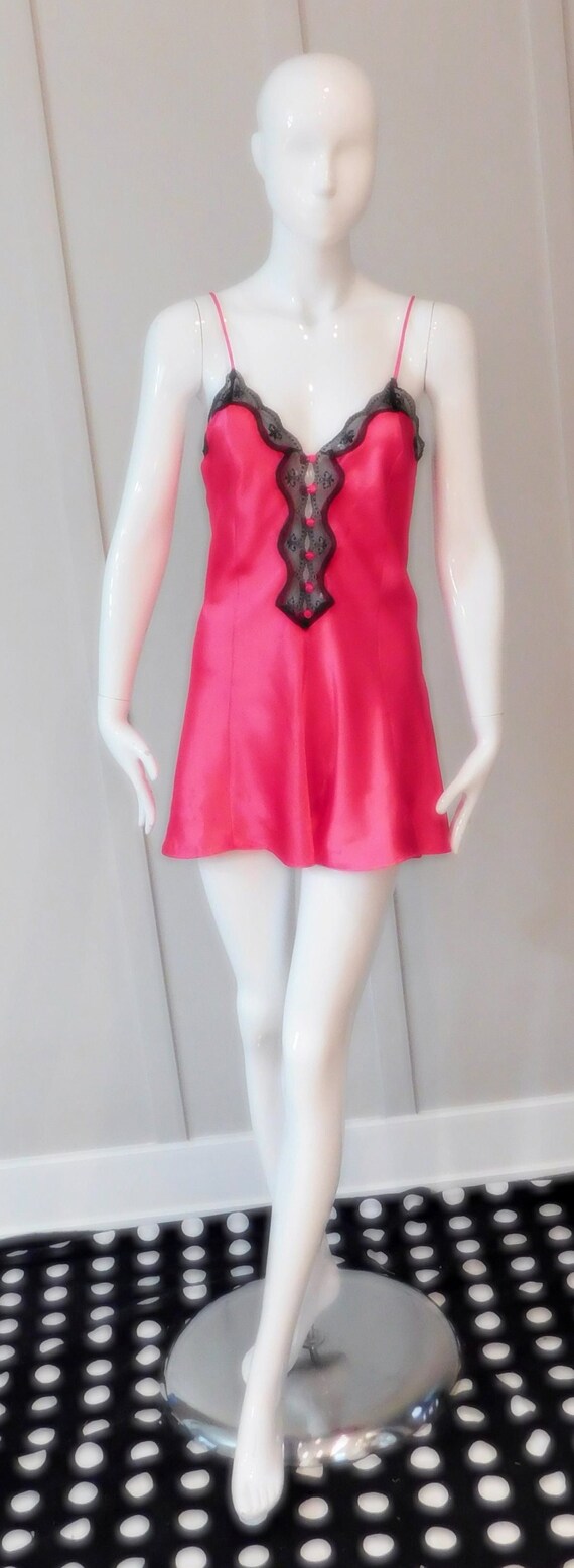 1980s Vintage Undercover Wear Satin Teddy Gem