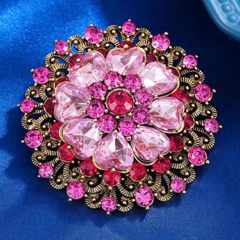 Pink Valentine Brooch - Etsy
