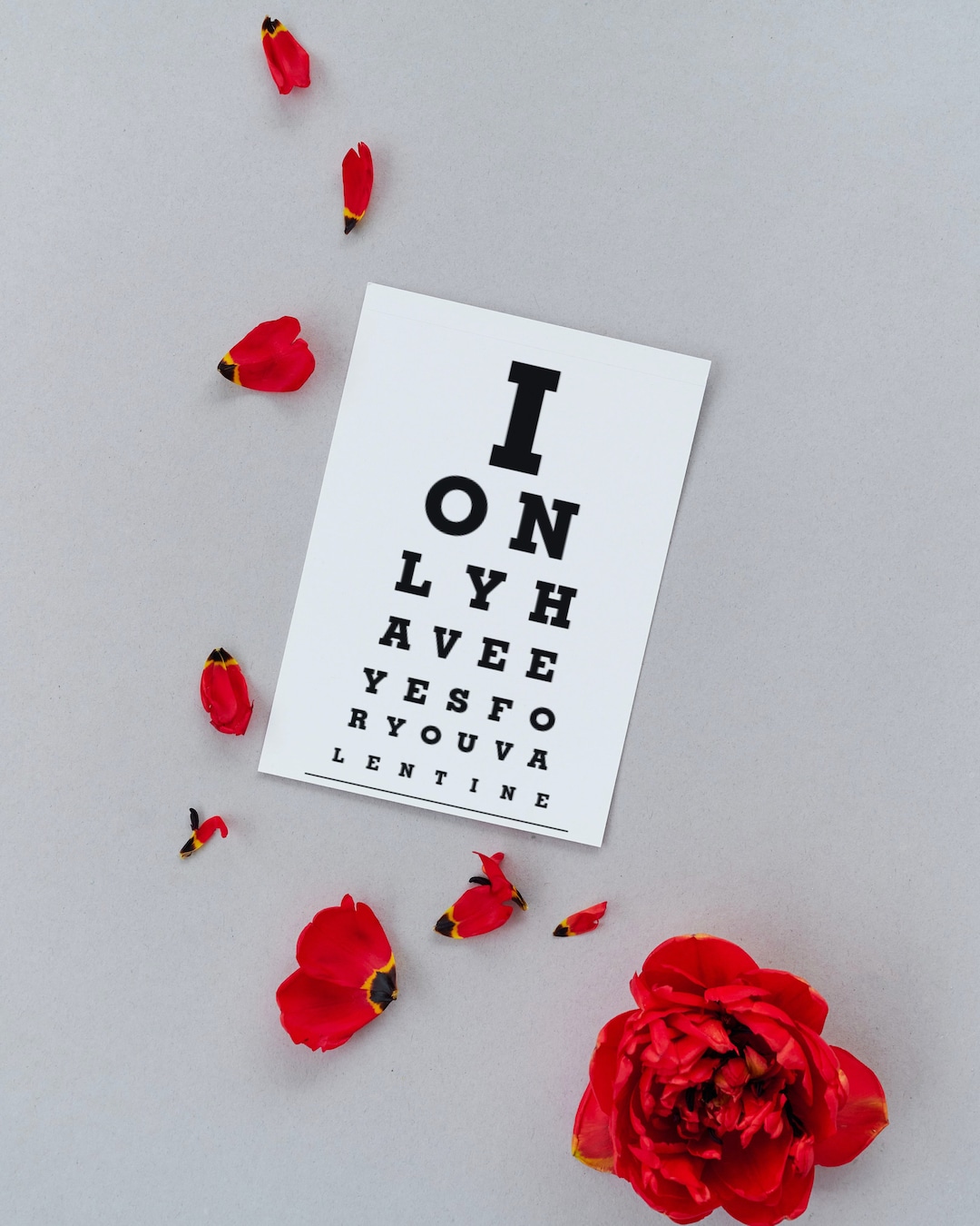 Eye Chart VALENTINE Anniversary Printable Card I Only Have Eyes for You ...