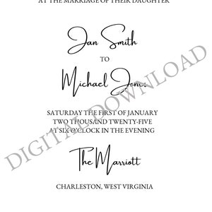 Eye Chart Wedding Invitation Bundle Printable Editable Digital Download ...