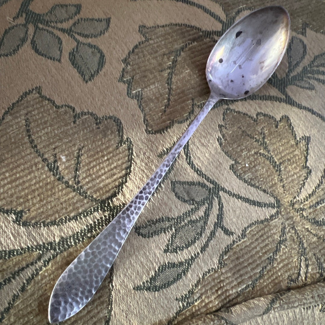 Antique Weidlich Sterling Silver Hammered Pattern Teaspoon W Monogram ...
