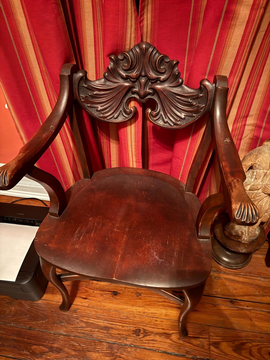 Stunning Michigan Chair Company Solid Mahogany Armchair in Beautiful ...