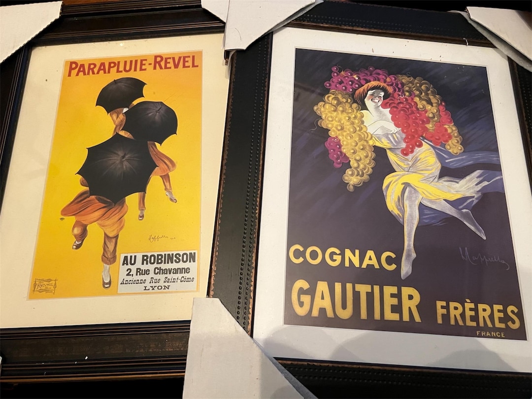 Two Classic French Advertising Posters Professionally Framed Never Hung ...