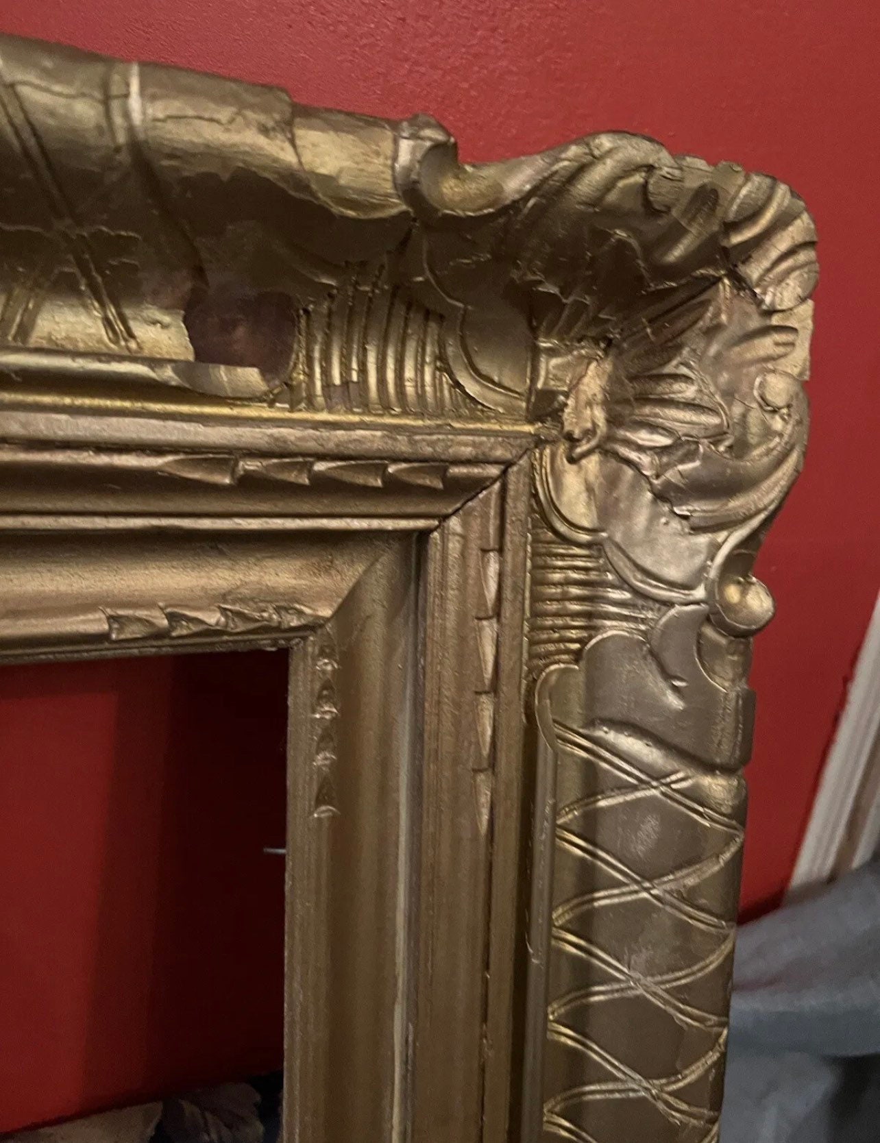 Antique Gesso Gold Gilt Wood Frame Large Ornate Fine Art Country - Etsy