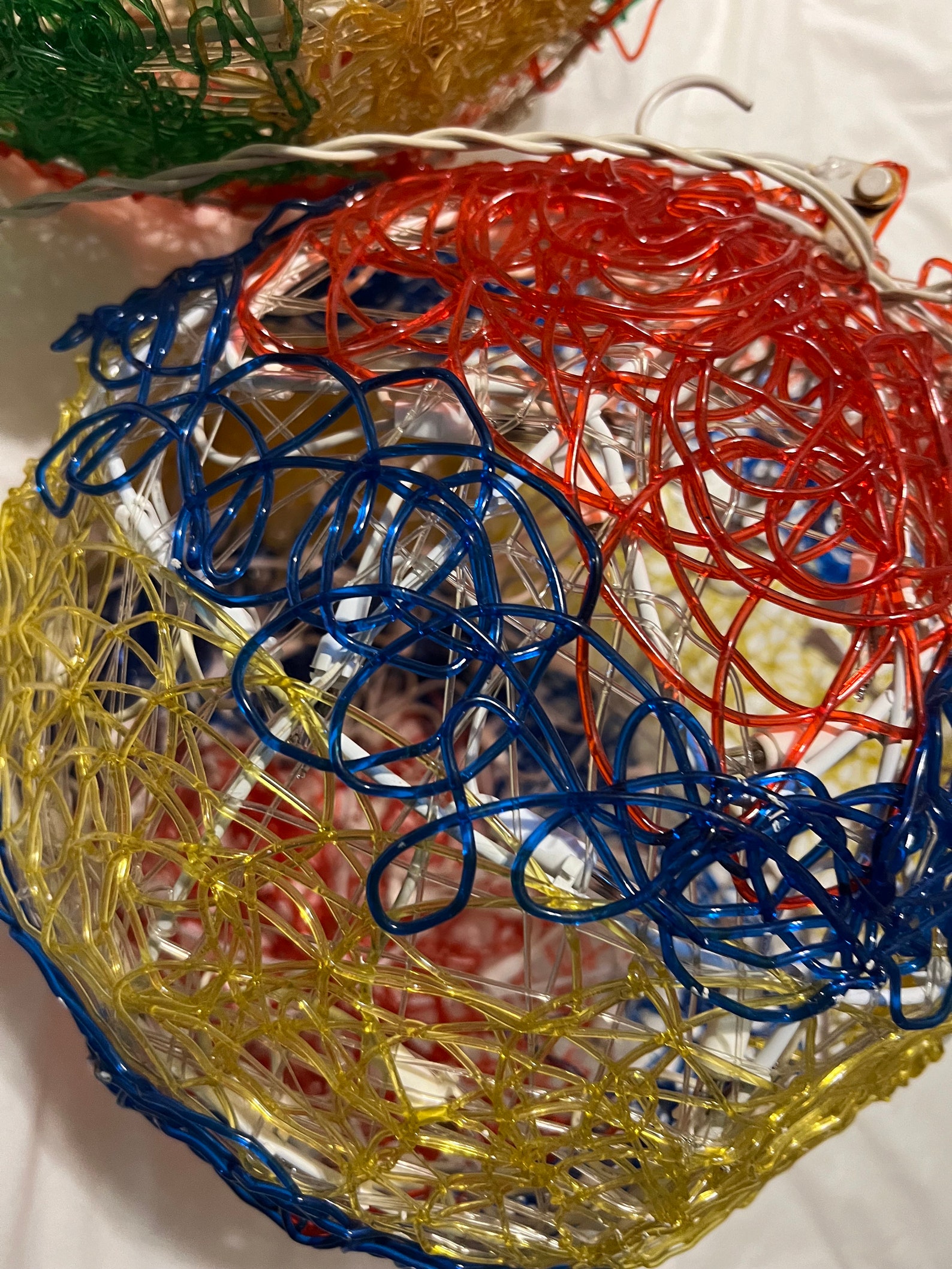 Extremely Rare Spaghetti Lucite Multicolor Sphere With Lights. 12 ...