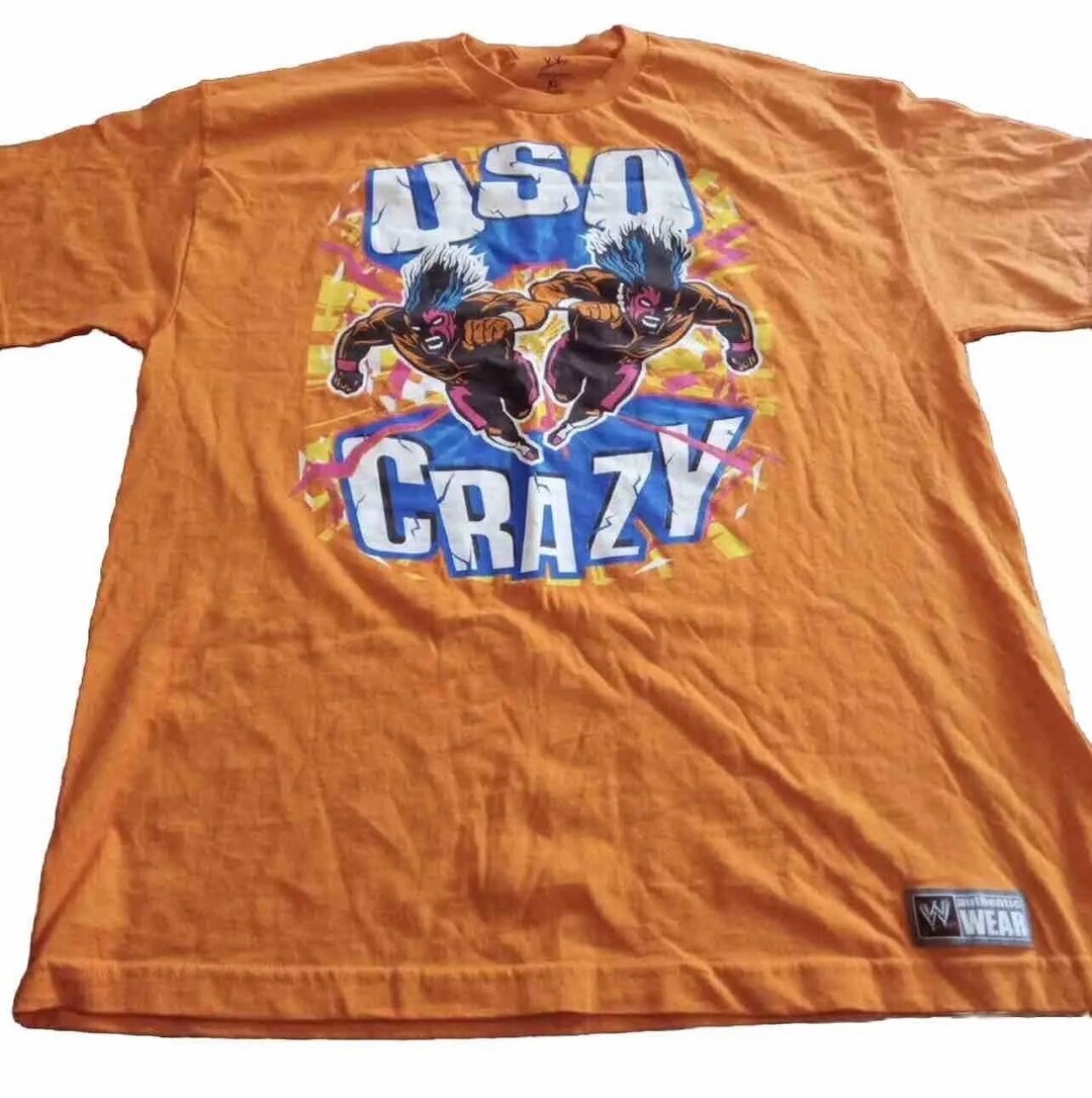 WWE USO Crazy USOS Authentic Wear Men's Orange T-shirt Size Xxl - Etsy