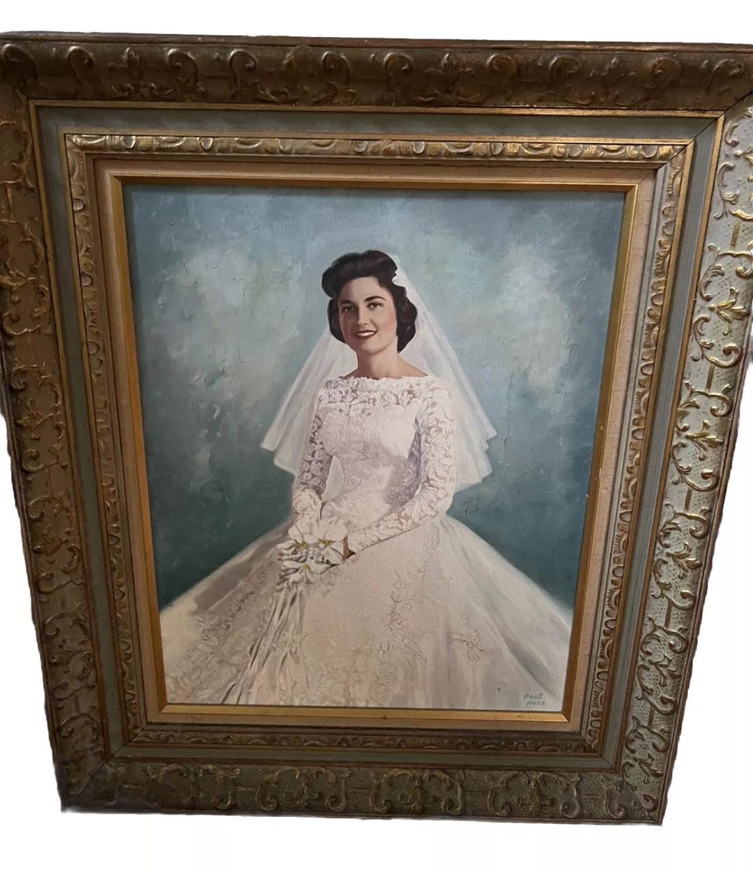 Vintage 1950s Hand Painted Portrait Photograph Newark NJ Bert Ross ...