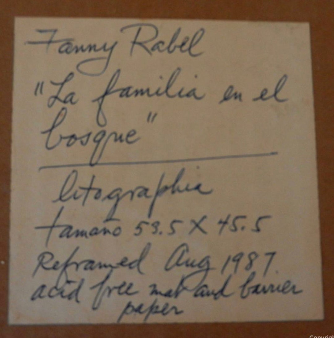 FANNY RABEL 1922-2008 La Familia En El Bosque - Etsy