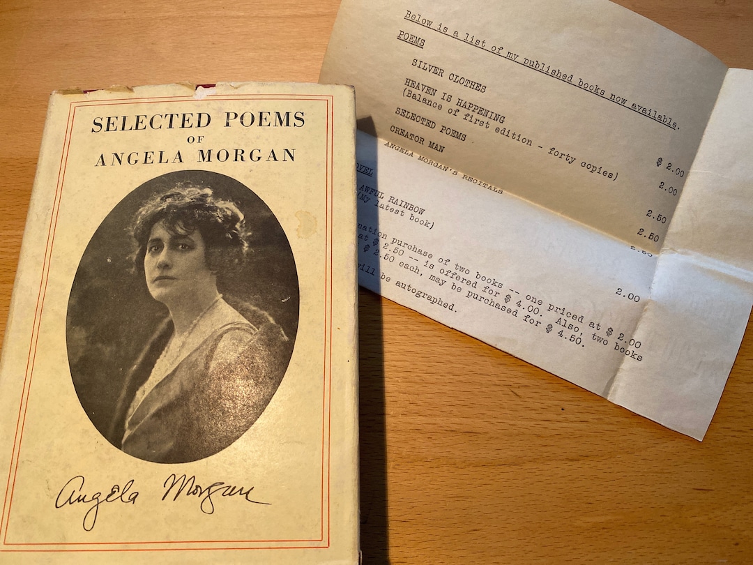 Angela Morgan Selected Poems 1st Edition With Handwritten Poem Signed ...