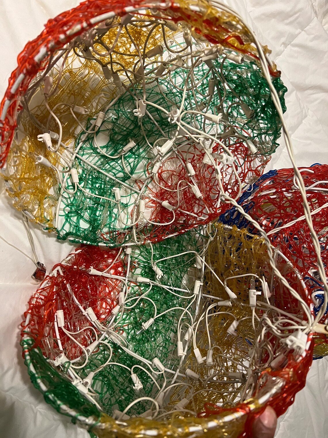 Extremely Rare Spaghetti Lucite Multicolor Sphere With Lights. 12 ...