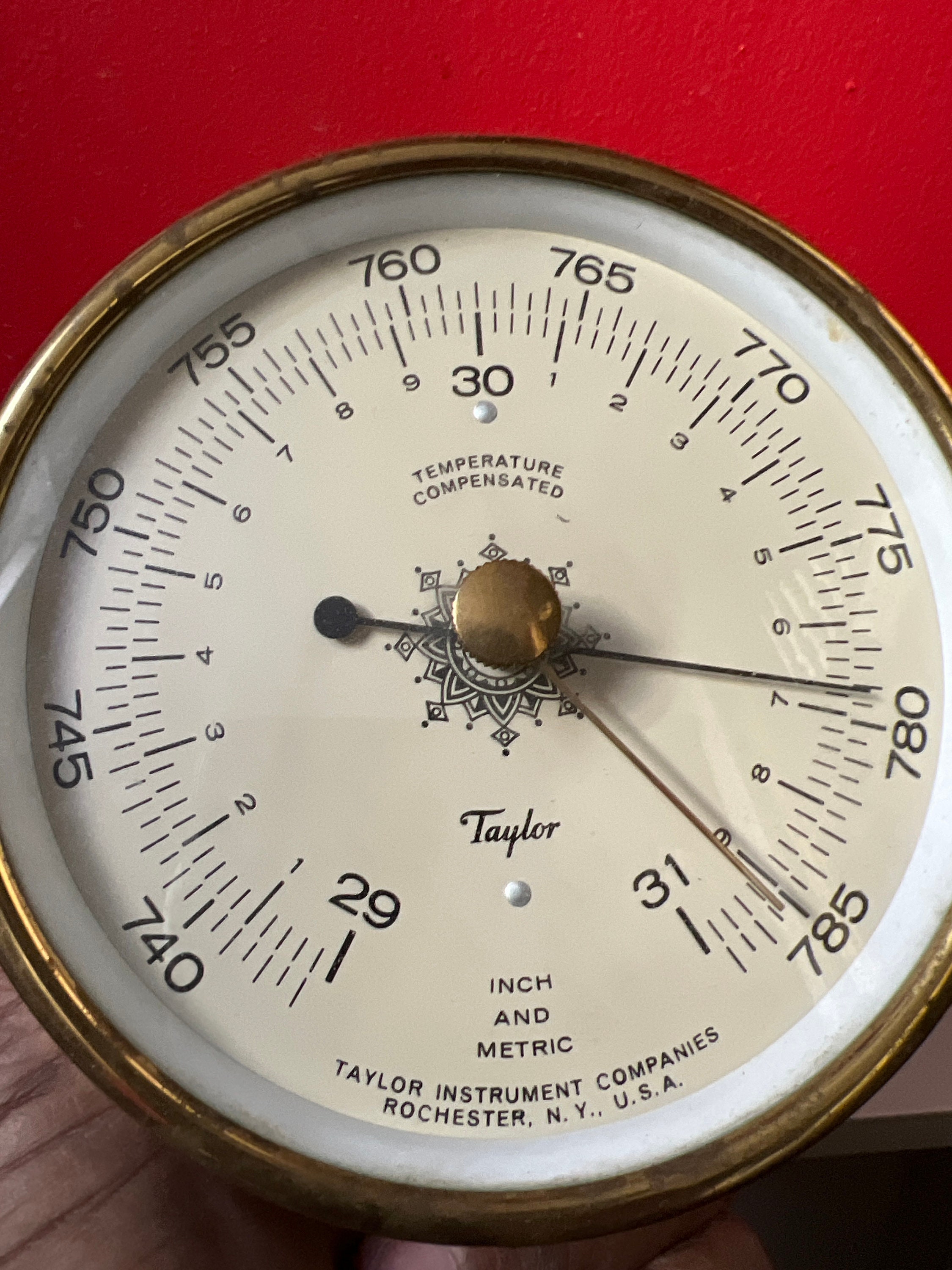 Vintage Taylor Instrument Co. Rochester NY Brass Nautical Barometer ...