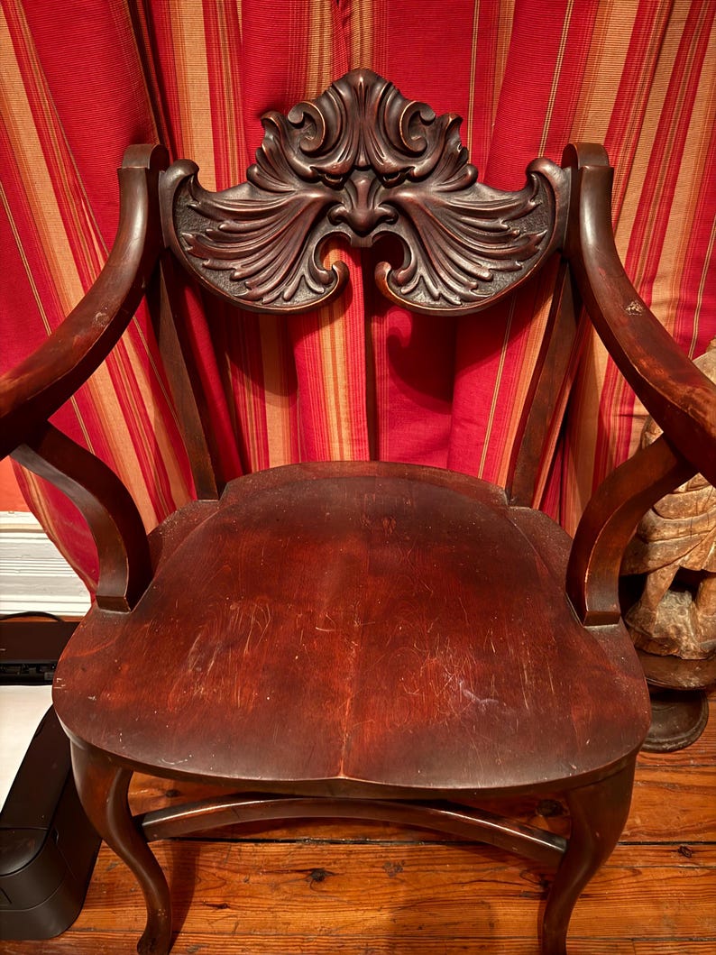 Stunning Michigan Chair Company Solid Mahogany Armchair in Beautiful ...