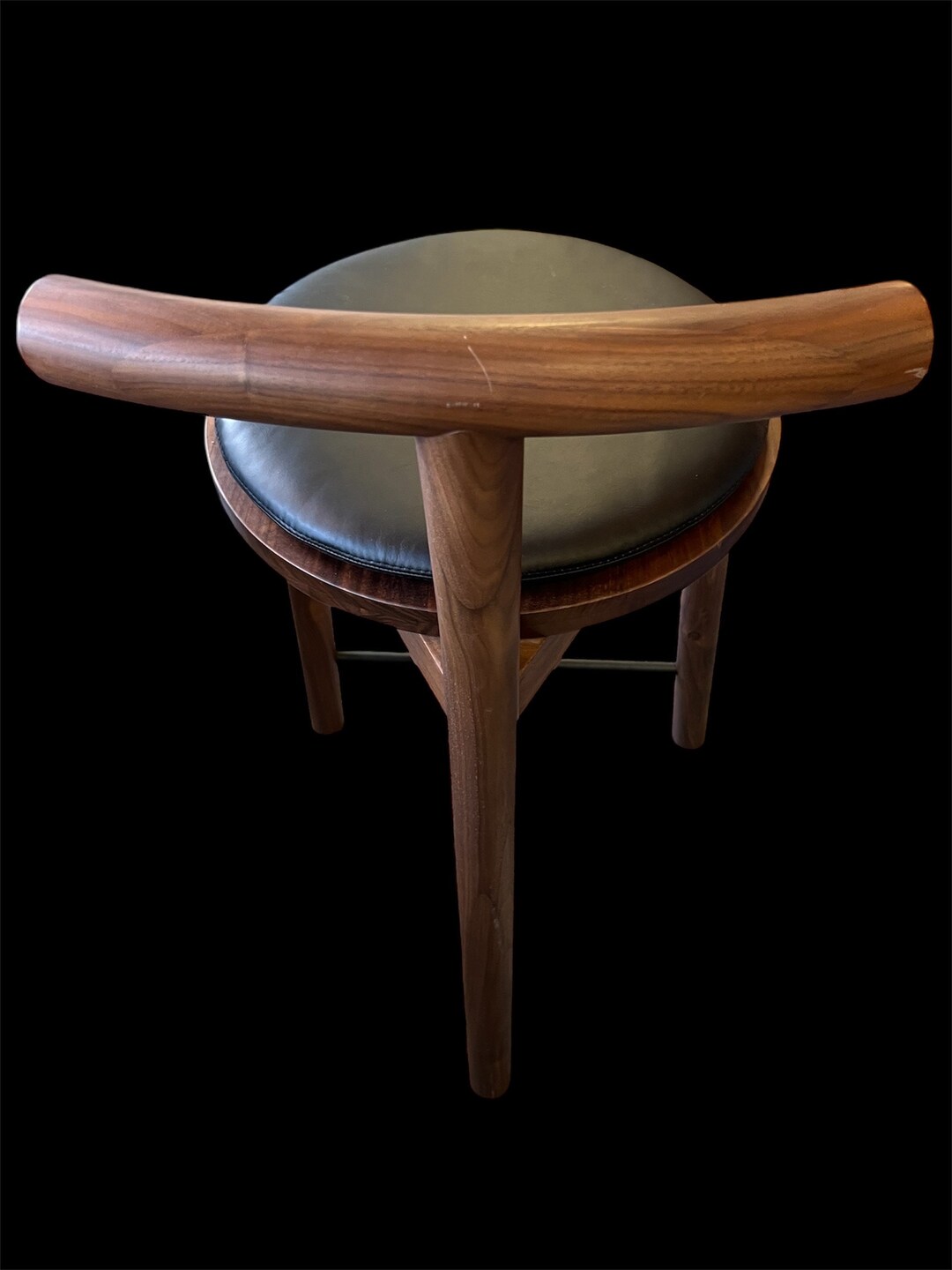 Pair of New Denver Modern Luxury Stools Walnut and Leather Magnificent ...