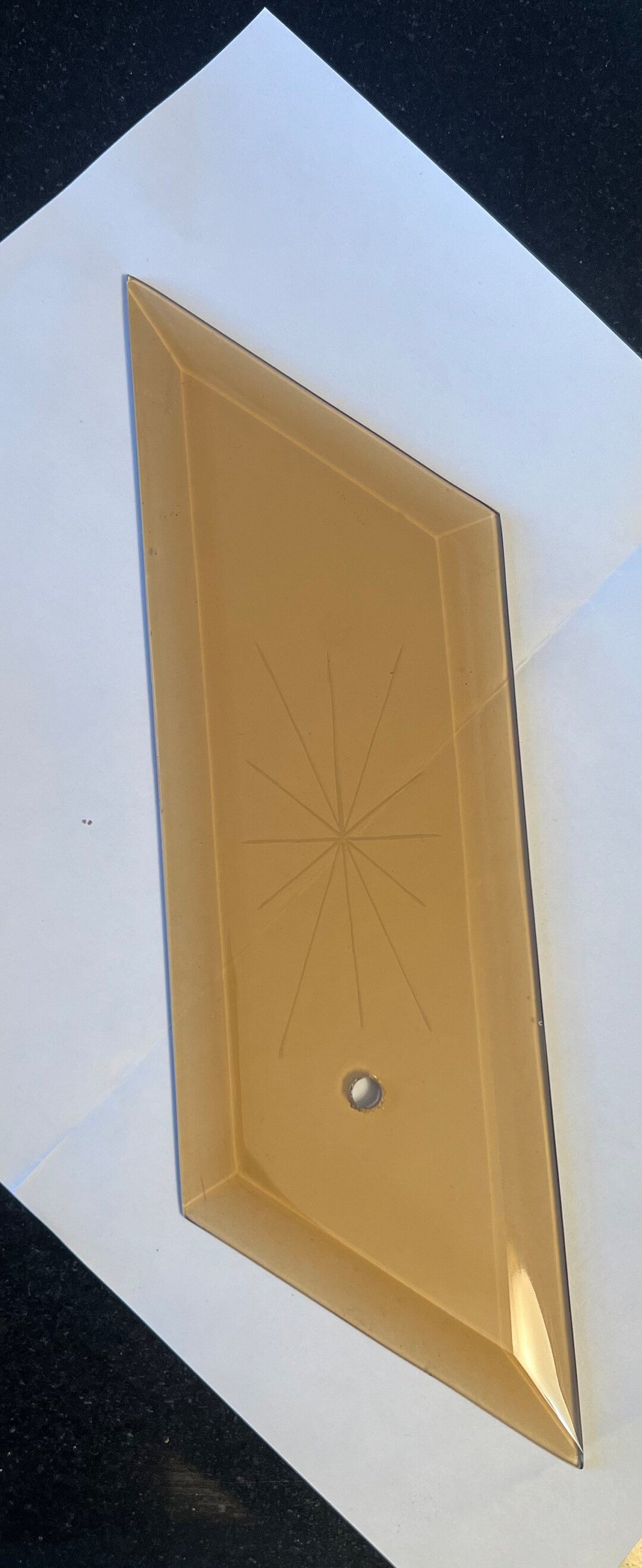 Rare Amber Parallelogram Mid Century Chandelier Glass Panel - Etsy