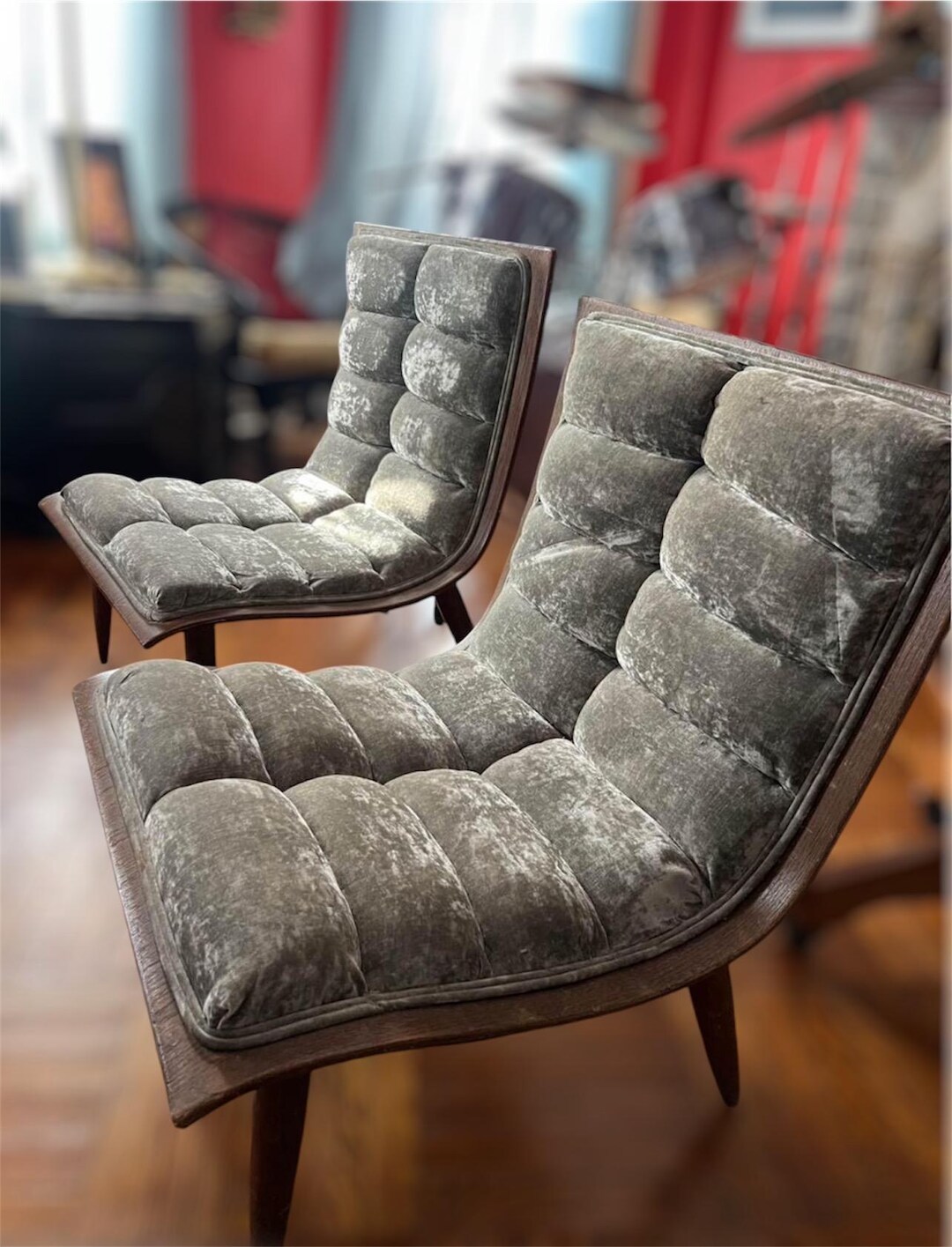 Rare Adolph Singer Upholstered Carter Scoop Chairs Montreal MUSEUM ...