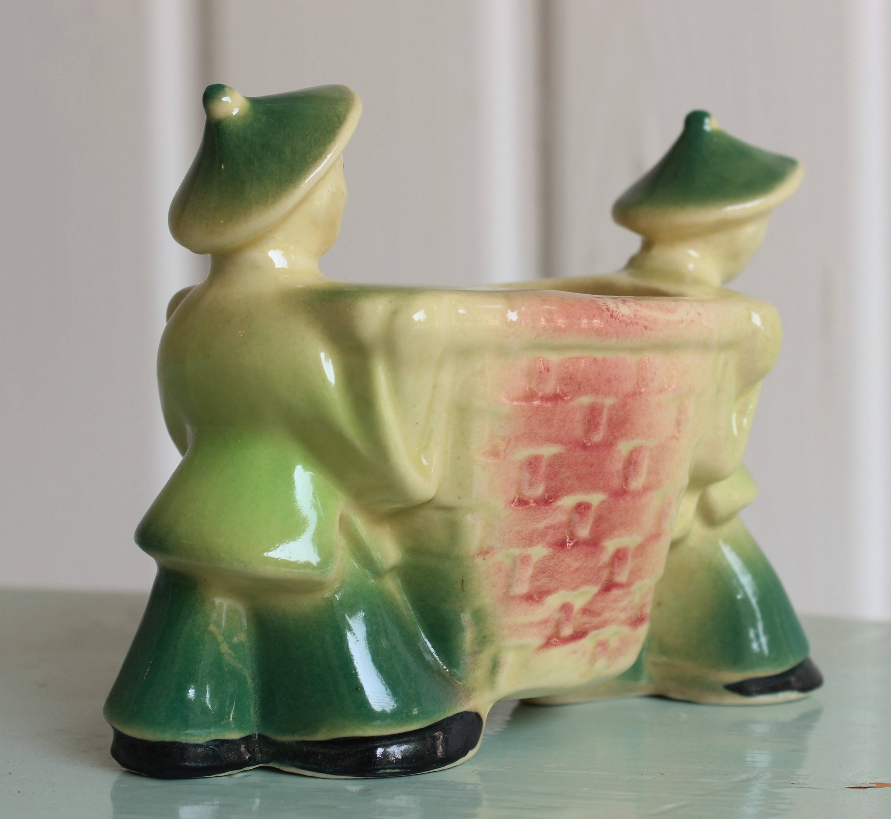 Vintage Shawnee Pottery CHINESE MEN PLANTER, Mid Century Kitsch, Asian ...