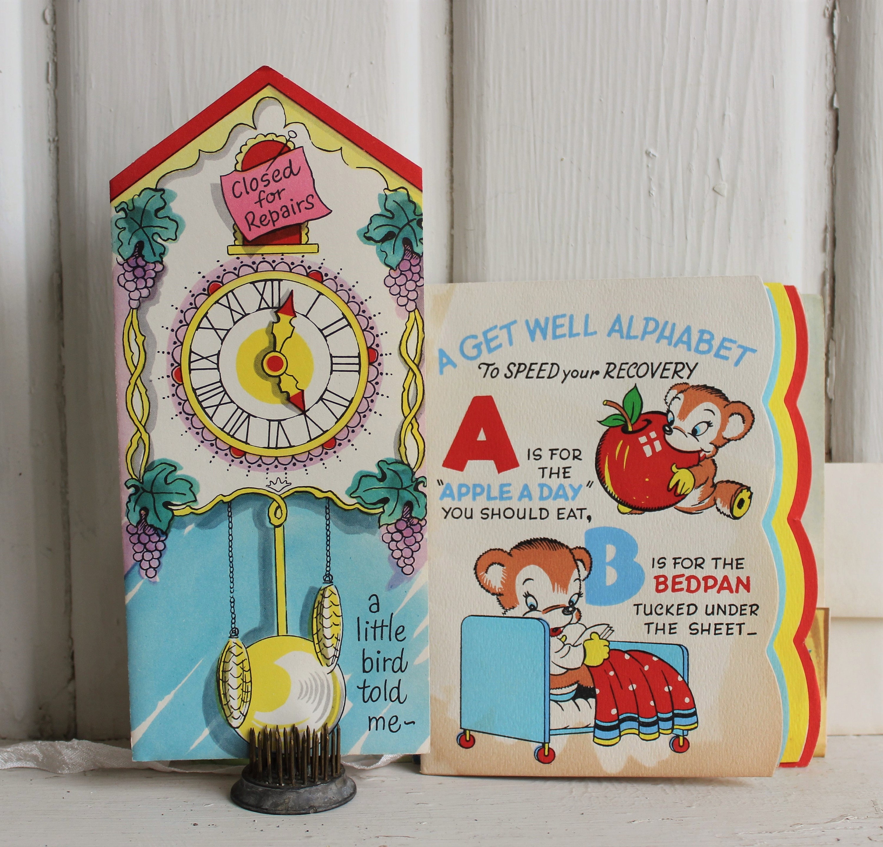 Vintage GET WELL CARDS Assorted Unused, Vintage Scrapbooking Ephemera ...