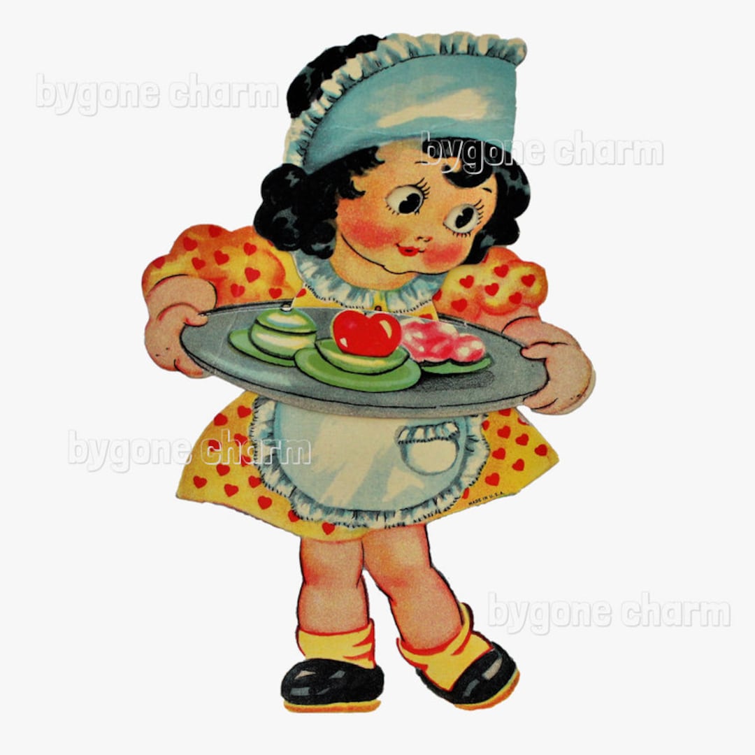 Vintage WAITRESS Valentine Clip Art - DIY Printable Digital Download - Etsy