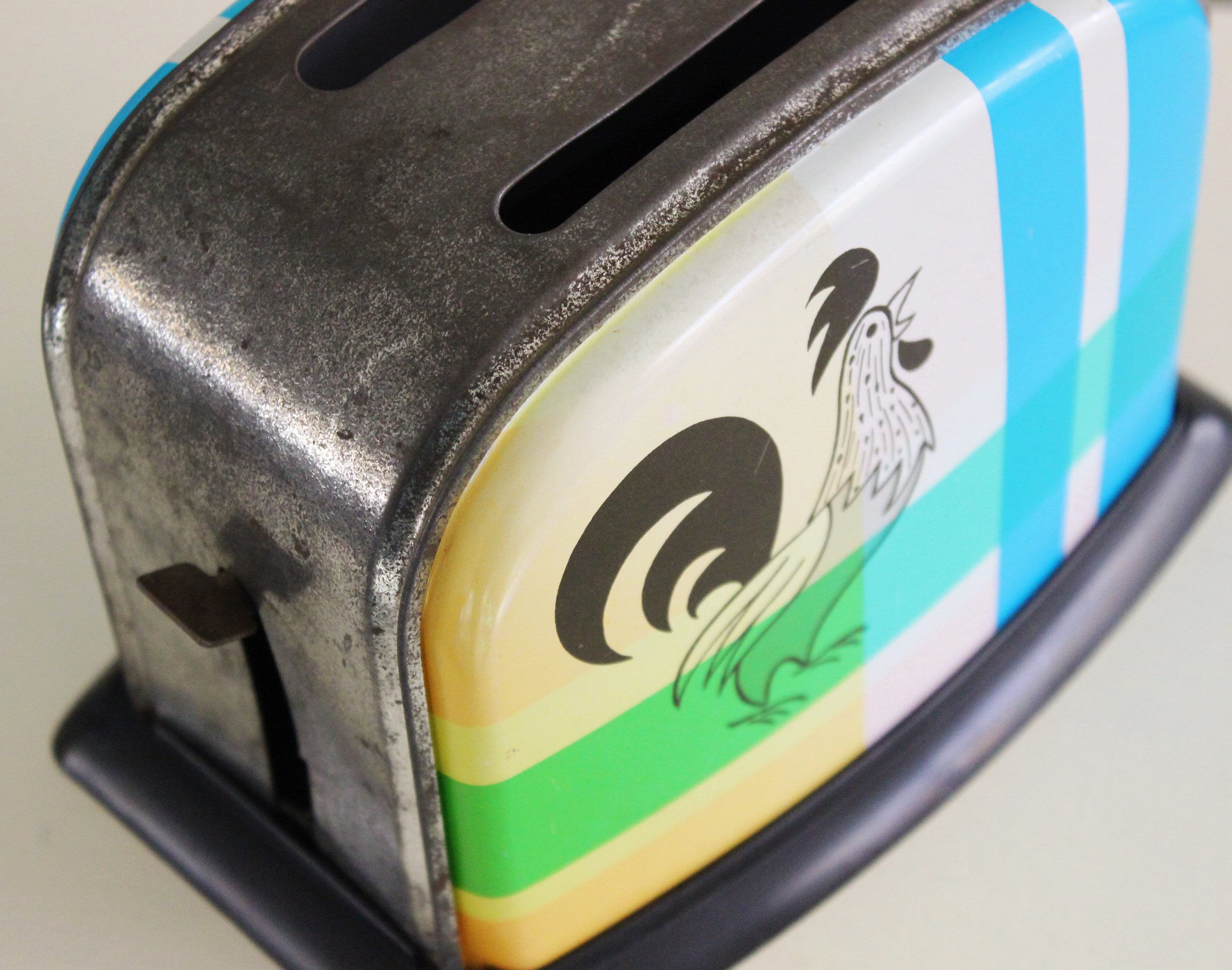 Vintage Metal TOY TOASTER Rooster Design 1960s, Chippy Country Farm ...