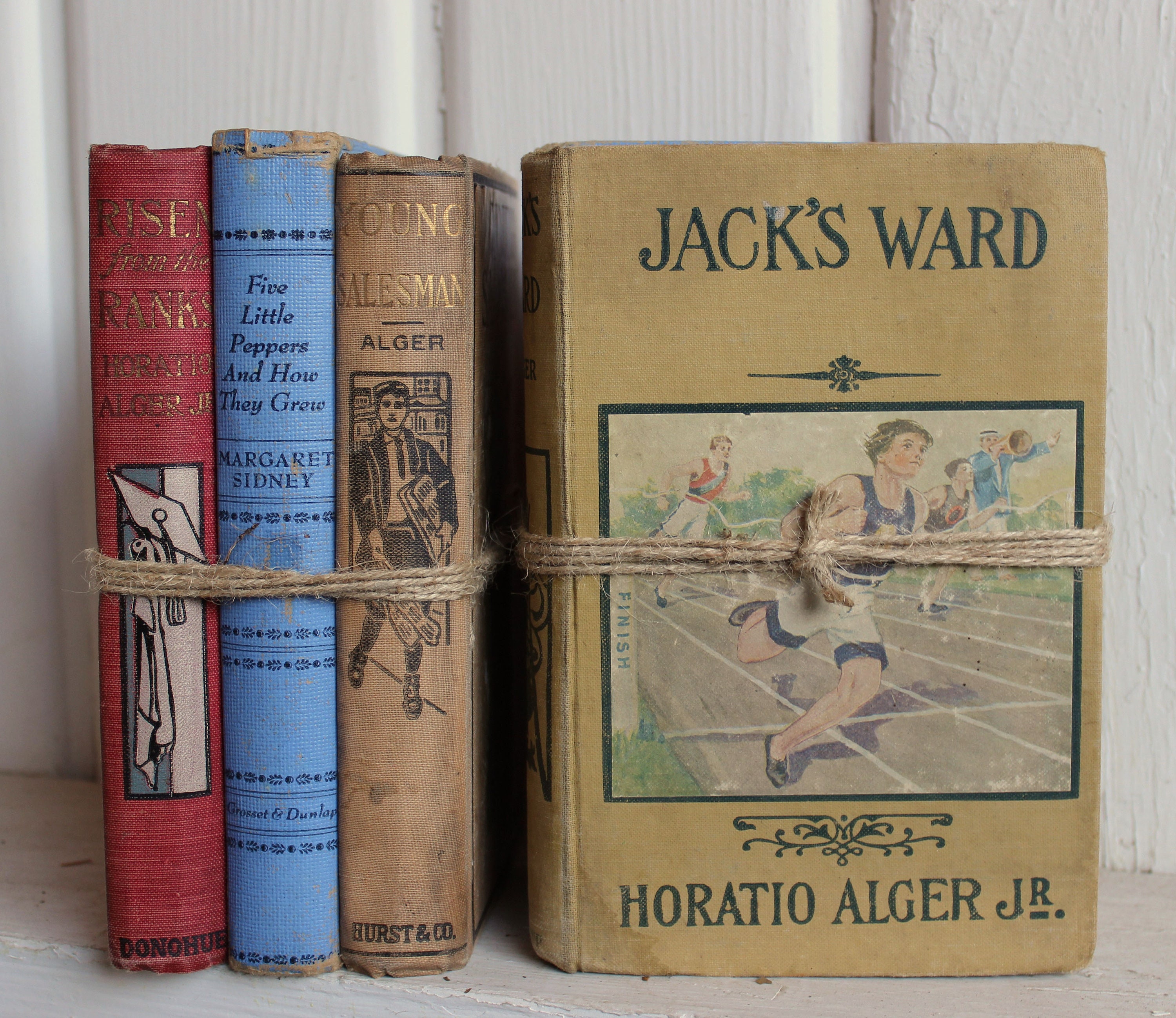 Antique BOOK BUNDLES, Vintage Decorative Books, Rustic Farm Country ...