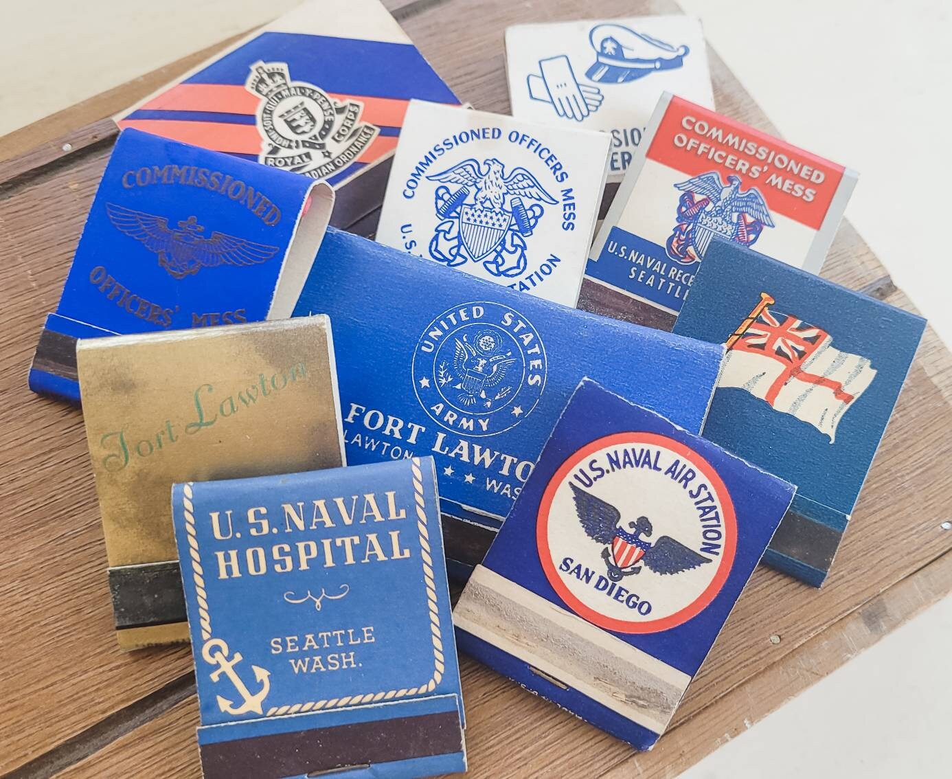 Vintage MILITARY WWII-ERA Matchbooks 1940s, U.S. Navy, Fort Lawton ...
