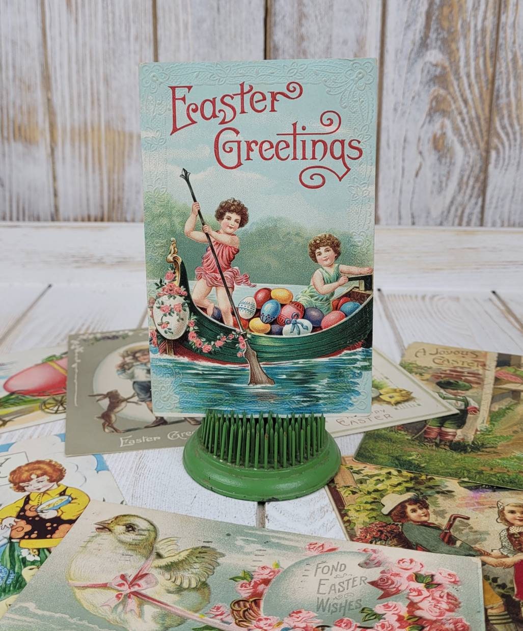 Antique EASTER POSTCARDS 1900s, Spring Chicks Eggs Rabbits Vintage ...