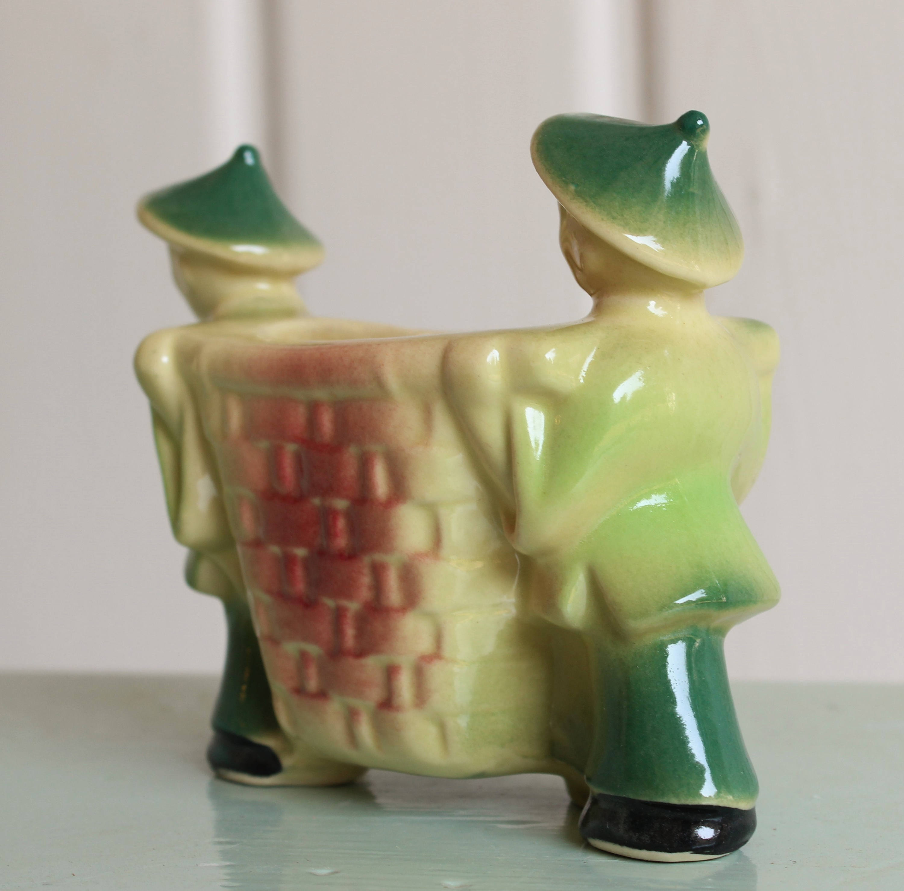 Vintage Shawnee Pottery CHINESE MEN PLANTER, Mid Century Kitsch, Asian ...