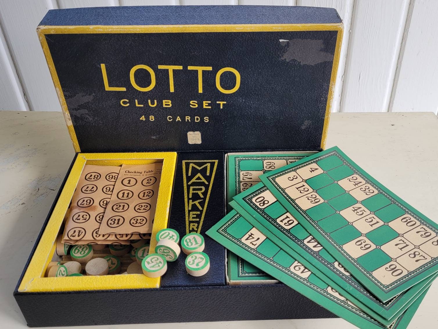 Vintage GREEN LOTTO BINGO Game Milton Bradley 1930s Art Deco (Vintage ...