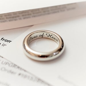 Personalized Ring Engraving, Ring Order Add-on — Custom Deep Laser ...