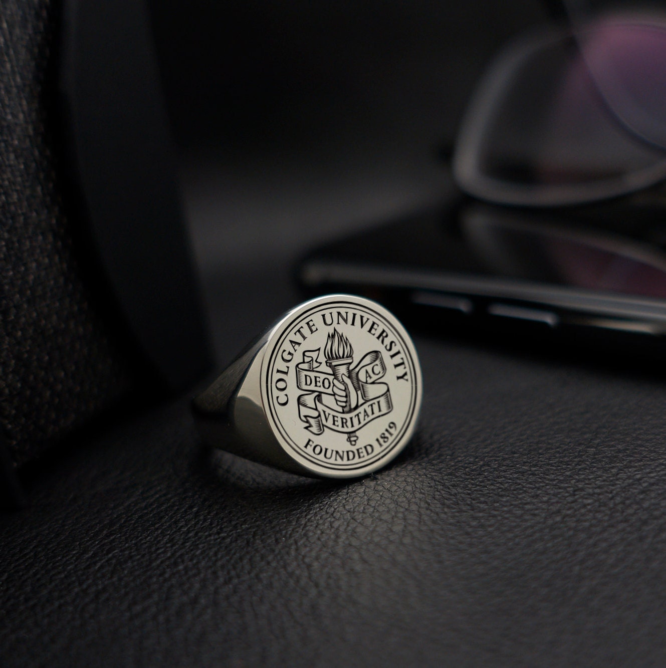 Custom Mens Signet Ring, Graduation Ring, Class Ring, College Ring ...