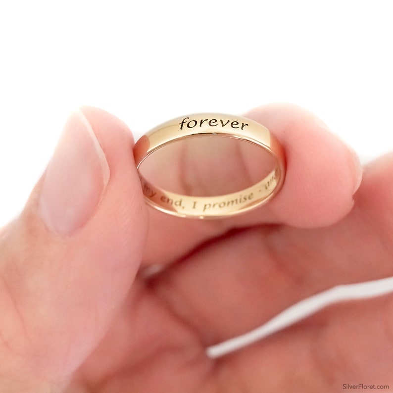 Personalized Ring Engraving Ring Order Add-on Custom Deep - Etsy