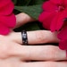 Cherry Blossom Sakura Rings Set Black Tungsten Bands With - Etsy