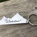 Hand Stamped Keyring Mountain Keyring Wanderlust Travelling - Etsy