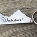 Hand Stamped Keyring Mountain Keyring Wanderlust Travelling - Etsy