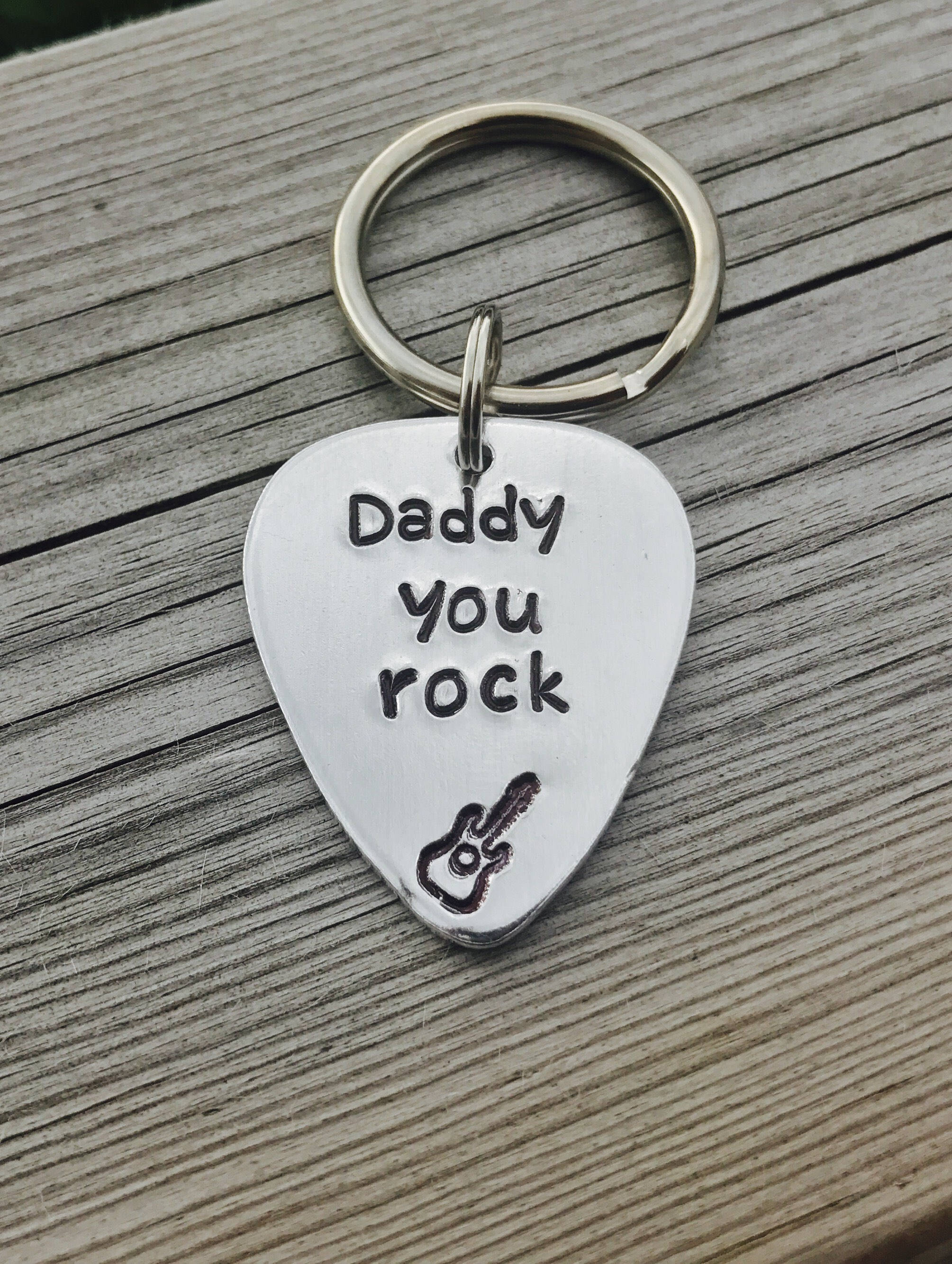 Personalised Guitar Pick Keyring Plectrum Keyring Dad - Etsy UK